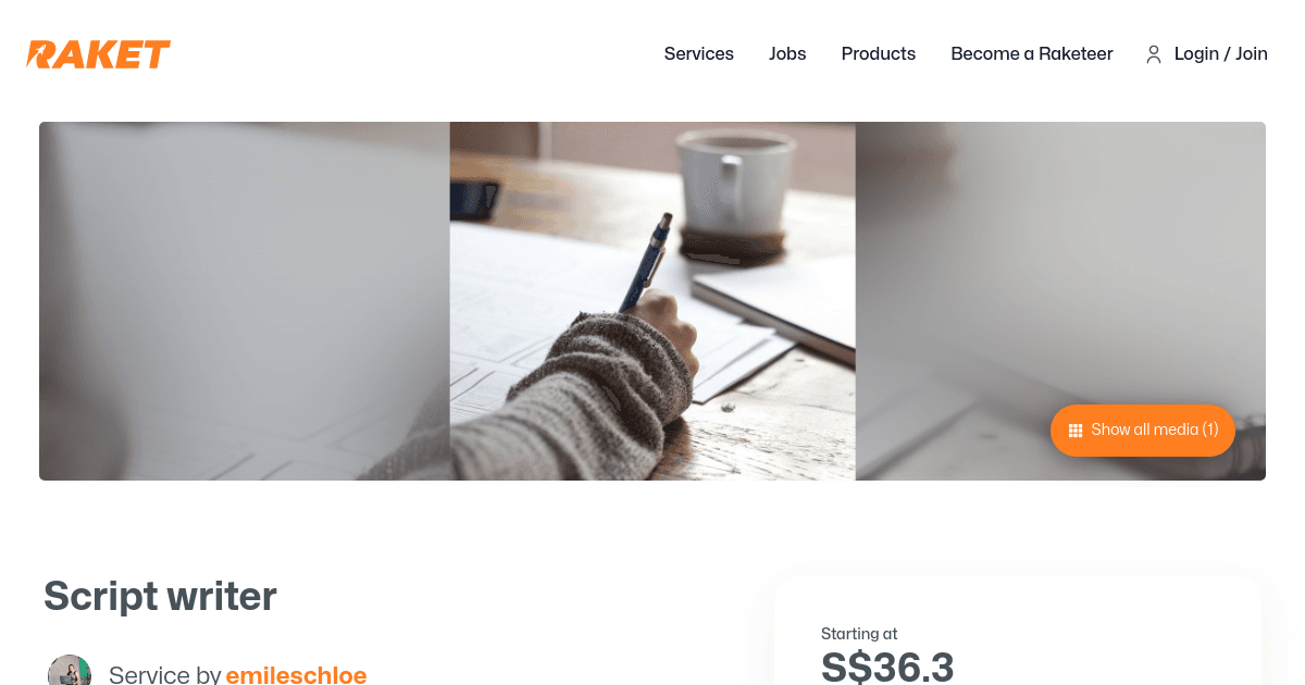Script writer by emileschloe - Raket.PH