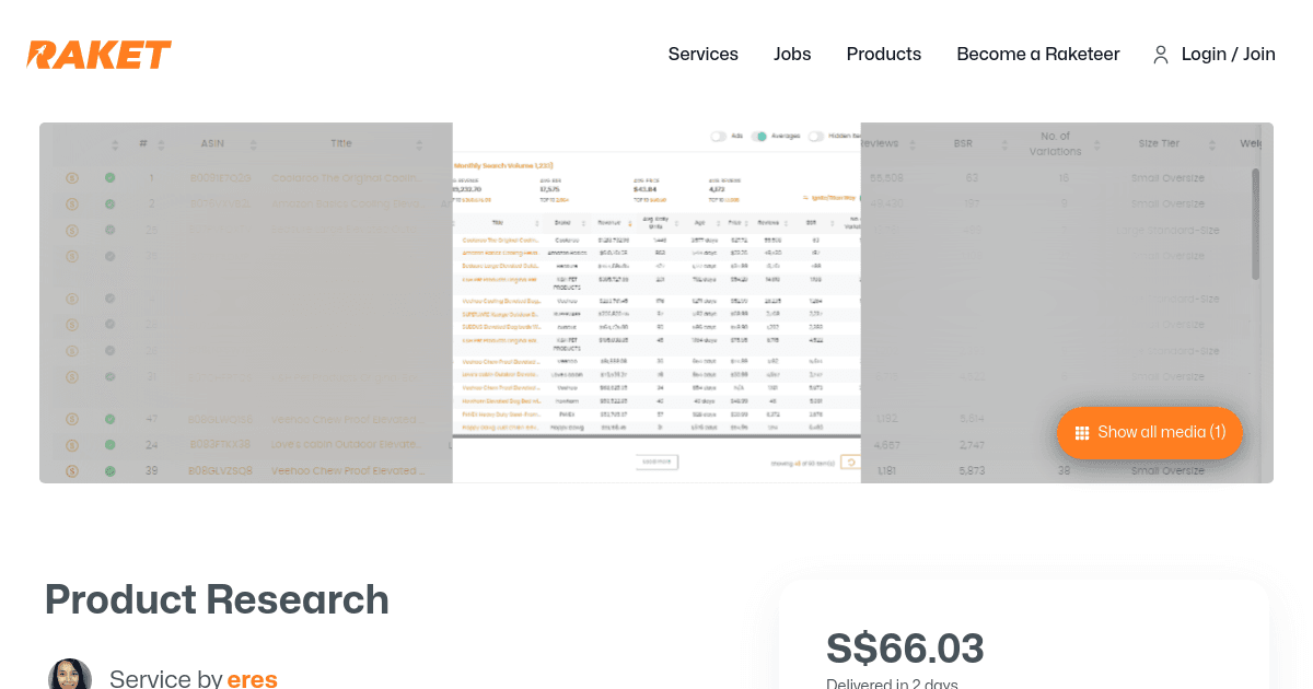 Product Research by eres - Raket.PH