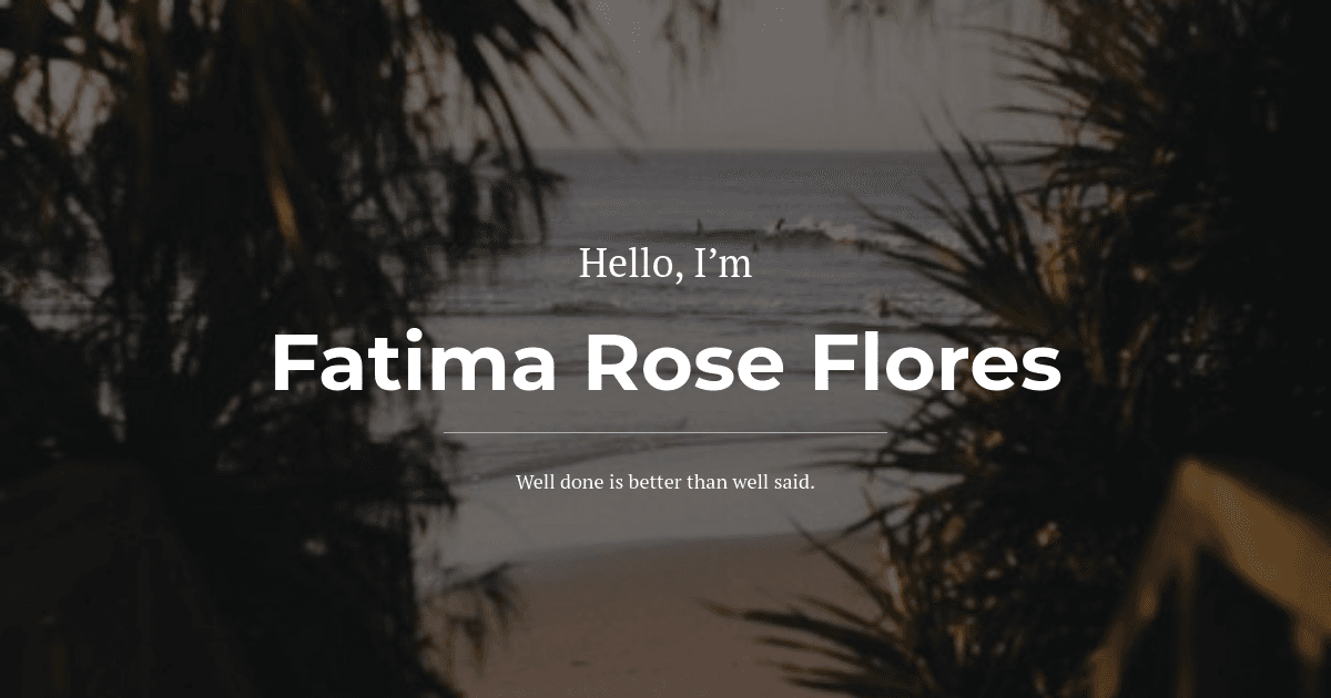 Fatima Rose Flores