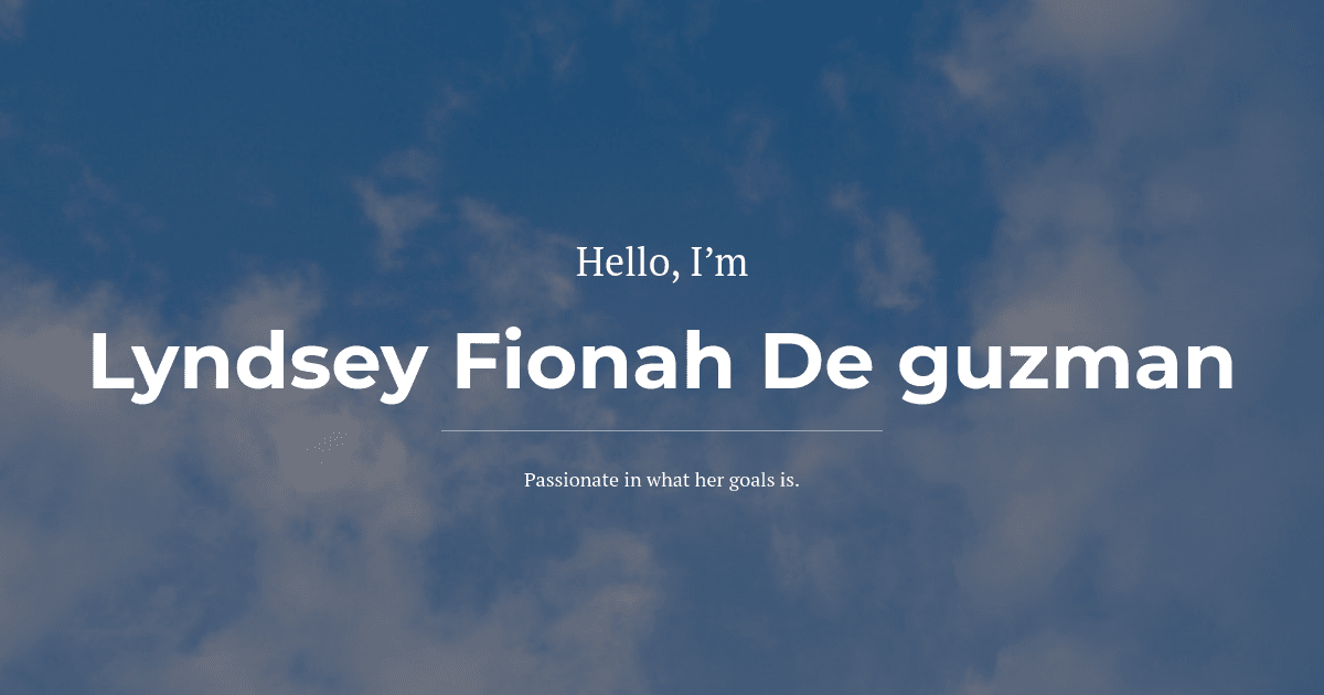 Lyndsey Fionah De guzman