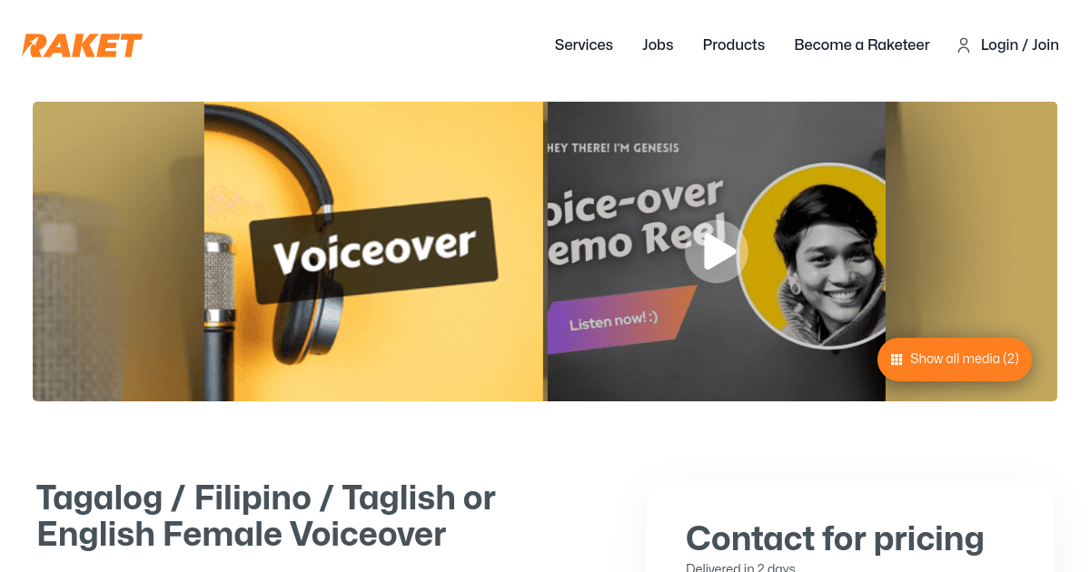 Tagalog / Filipino / Taglish or English Female Voiceover by genesis ...