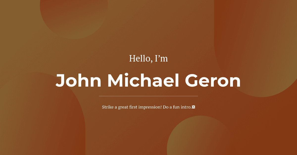 John Michael Geron