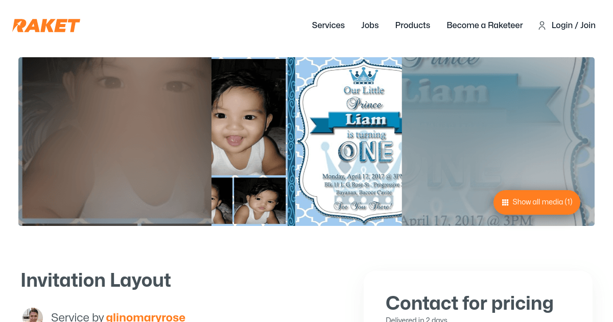 Invitation Layout by glinomaryrose - Raket.PH