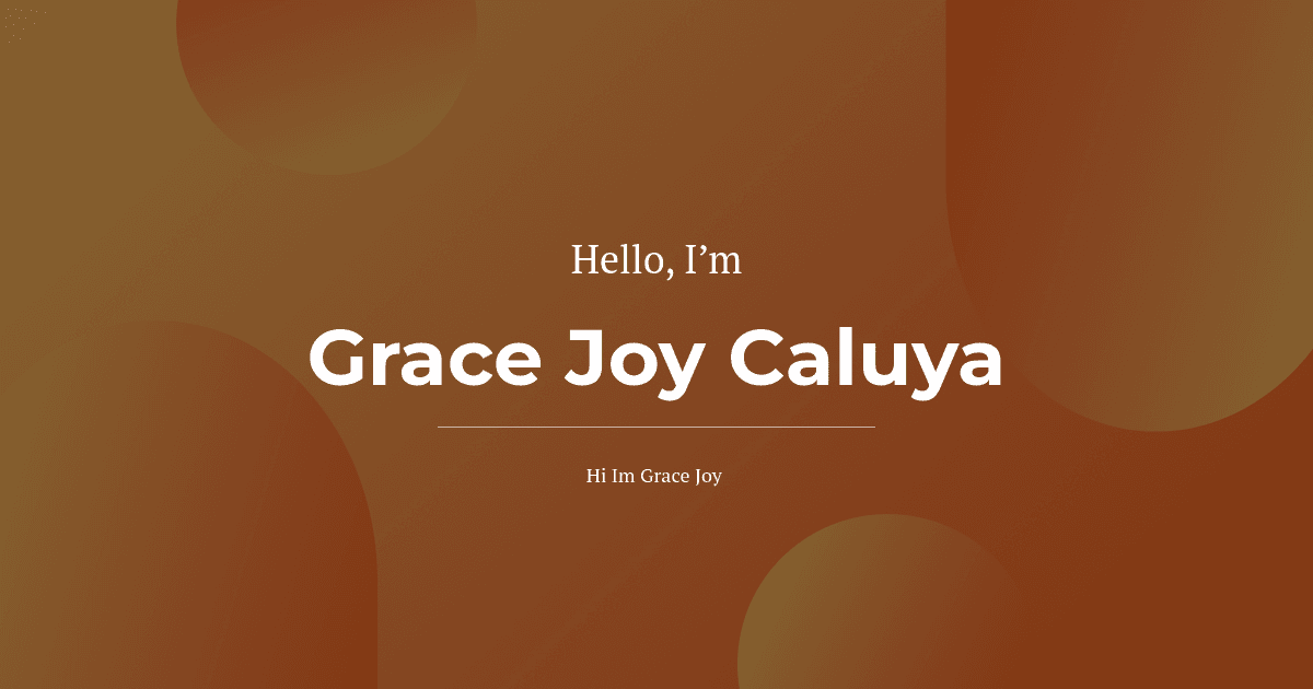 Grace Joy Caluya