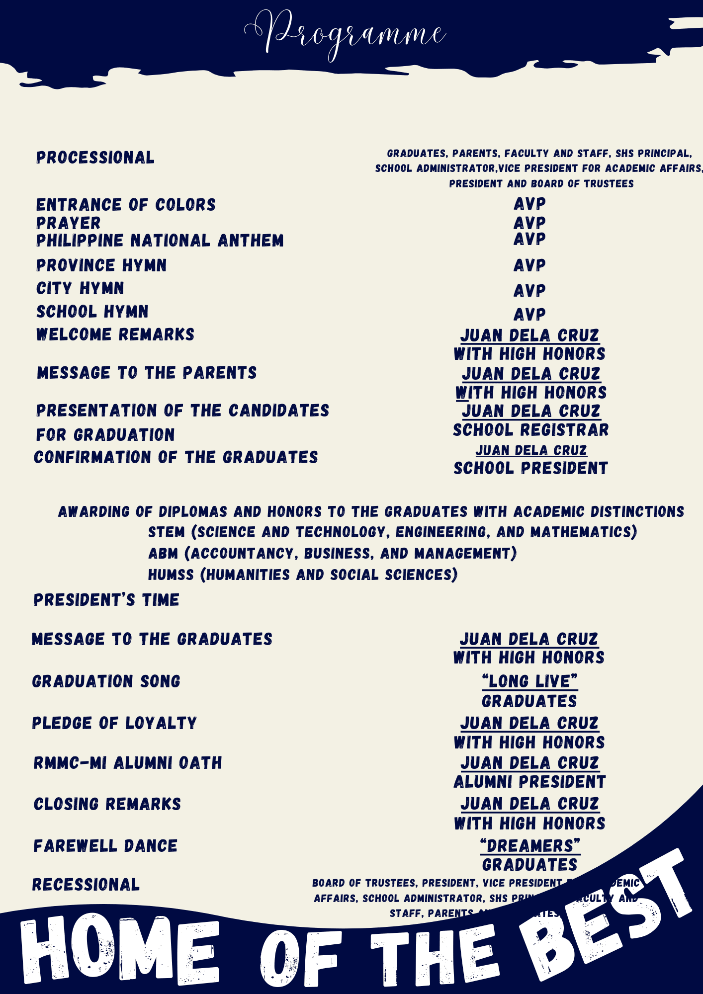 Graduation Program Examples Graduation Programme Template