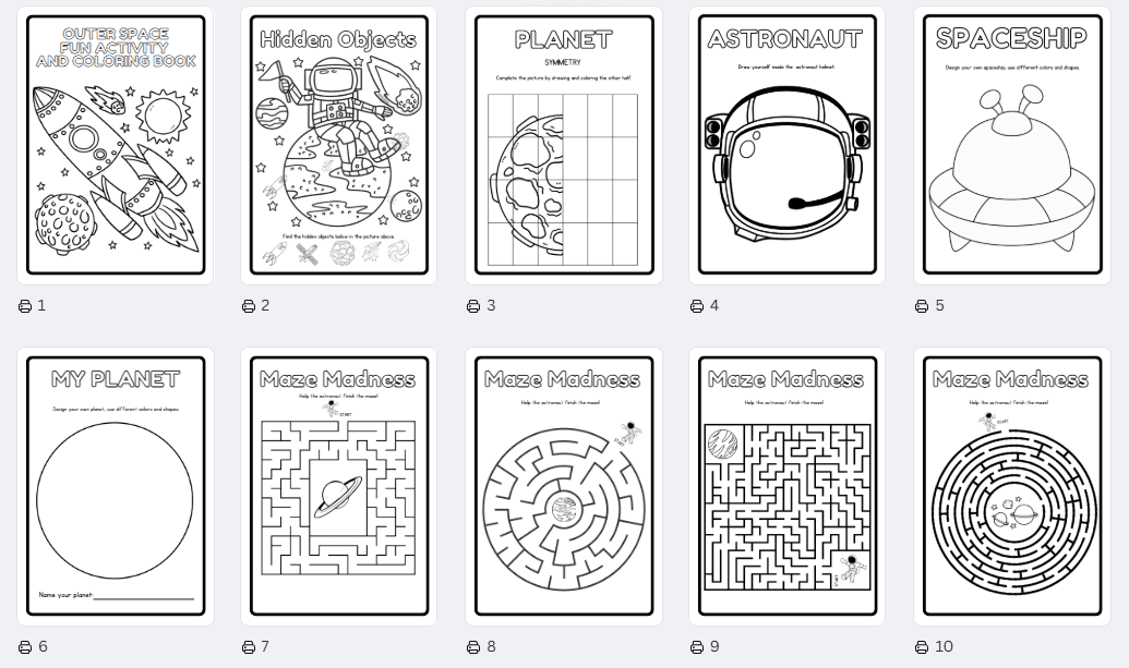 Free Astronaut Maze Worksheet 1 Space Space Preschool