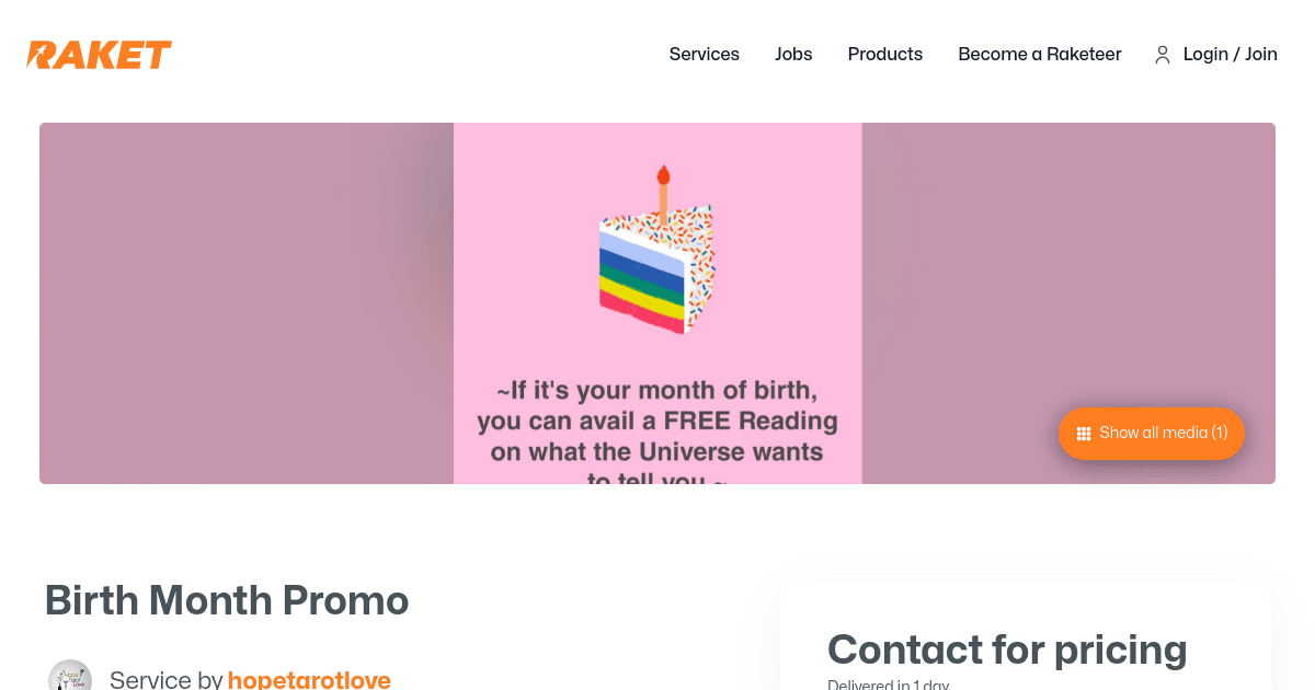 Birth Month Promo by hopetarotlove - Raket.PH