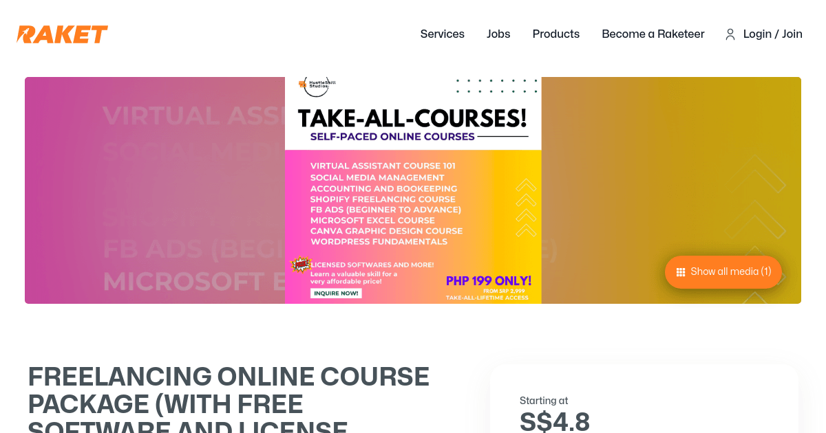 FREELANCING ONLINE COURSE PACKAGE (WITH FREE SOFTWARE AND LICENSE ...