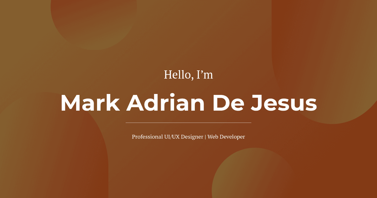 Mark Adrian De Jesus