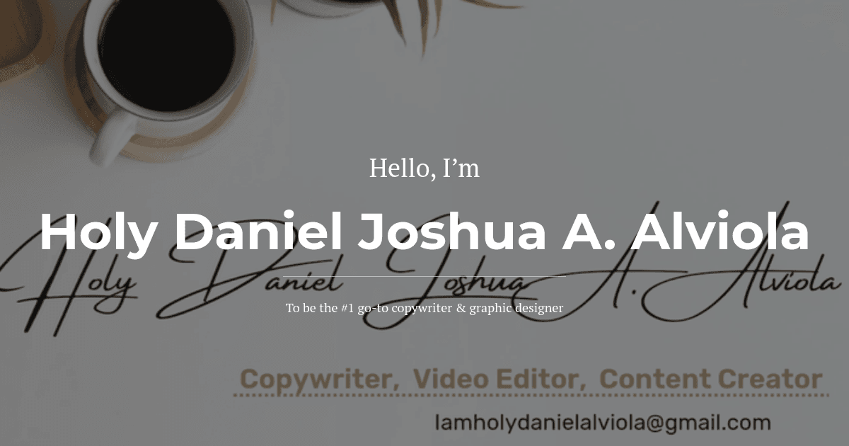 Holy Daniel Joshua A. Alviola