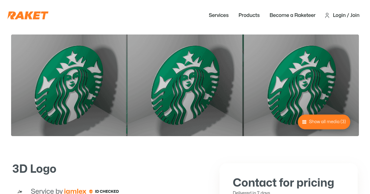 3D Logo by iamlex - Raket.PH