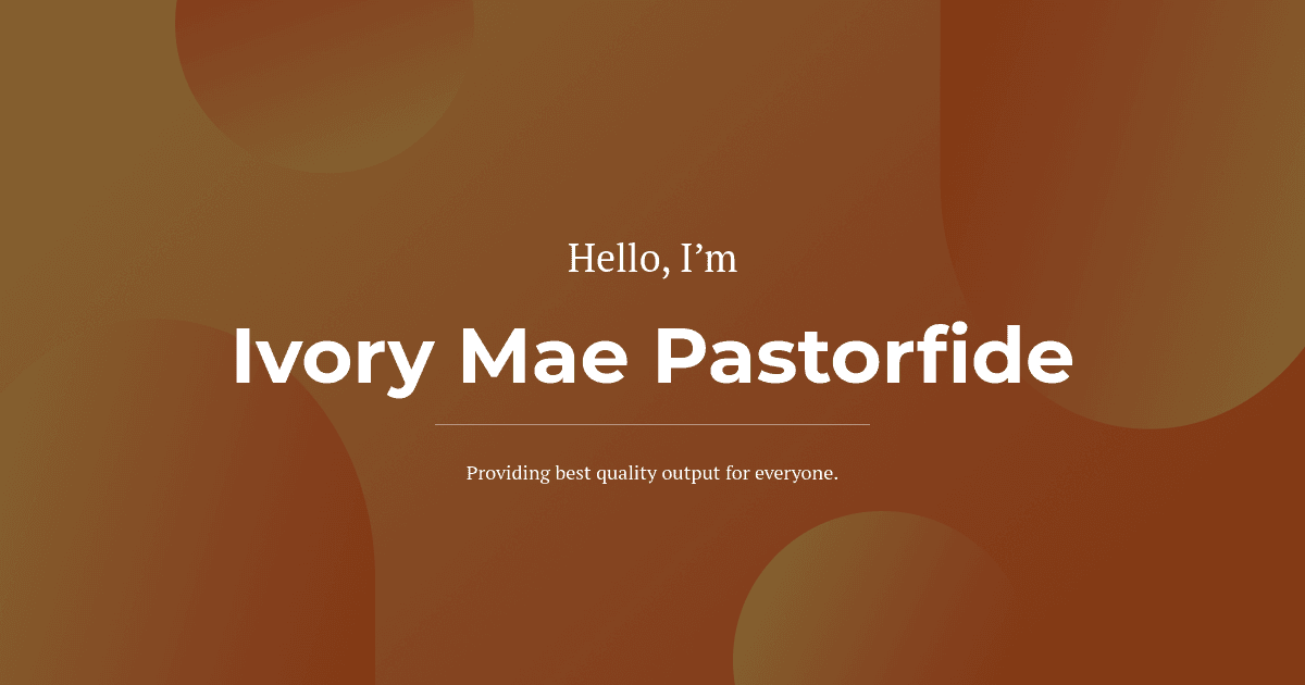 Ivory Mae Pastorfide