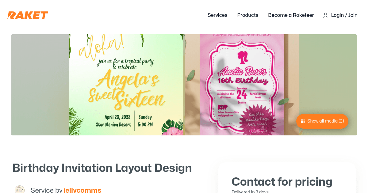 Birthday Invitation Layout Design by jellycomms - Raket.PH