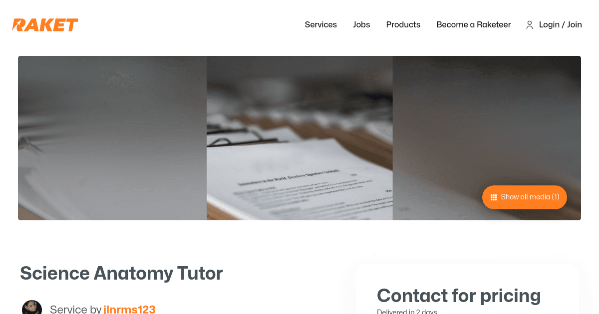 Science Anatomy Tutor by jlnrms123 - Raket.PH