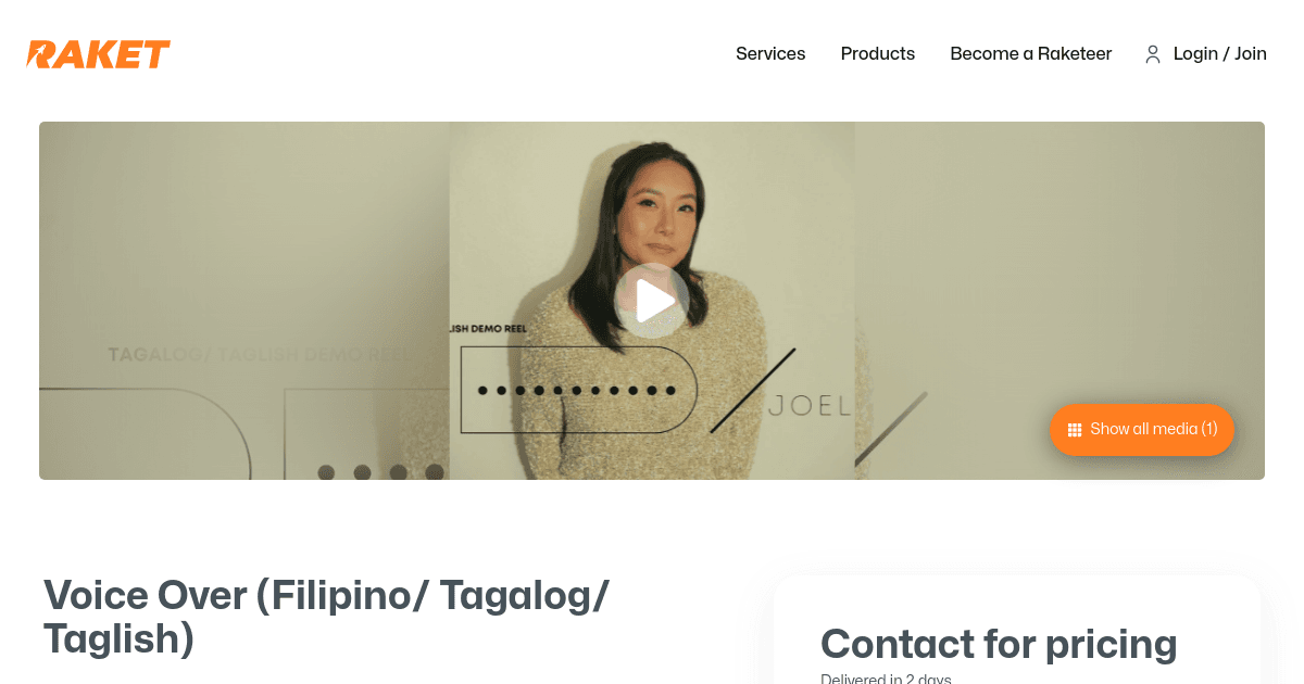 Voice Over (Filipino/ Tagalog/ Taglish) by joellevillafranca - Raket.PH
