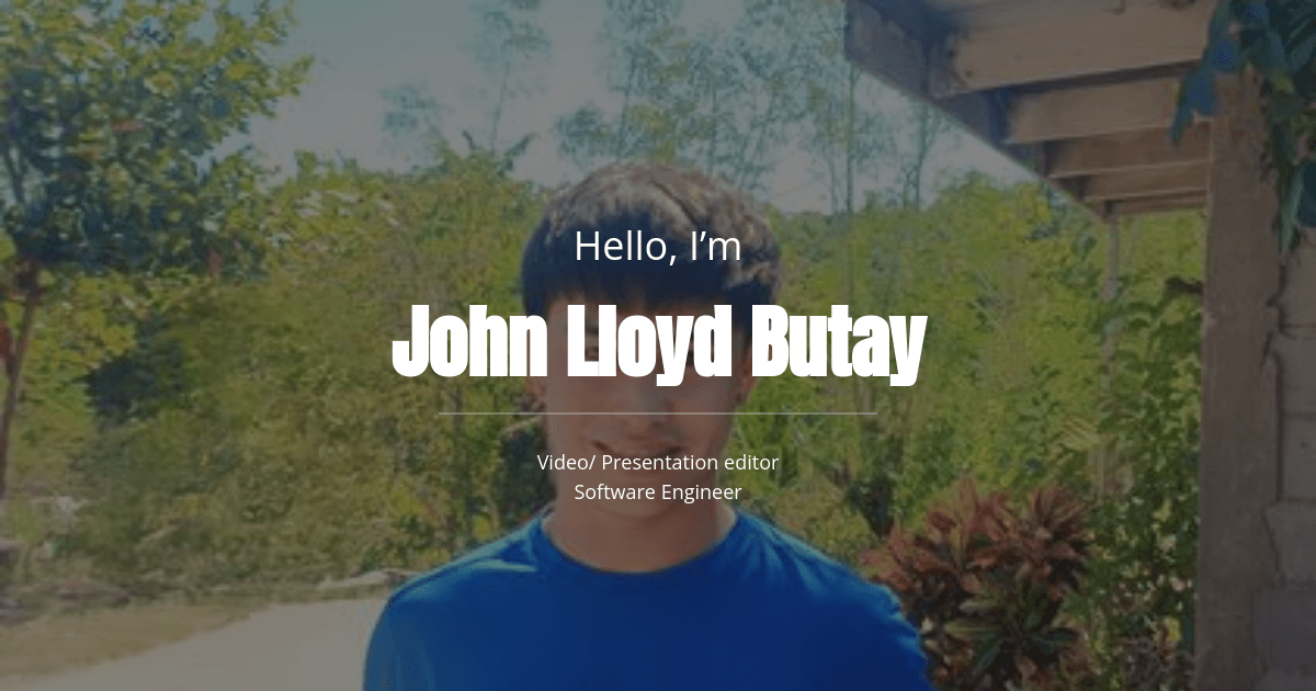 John Lloyd Butay