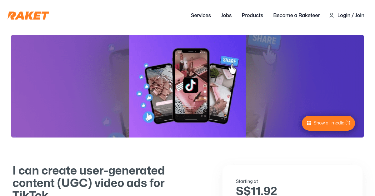 I can create user-generated content (UGC) video ads for TikTok by jona ...