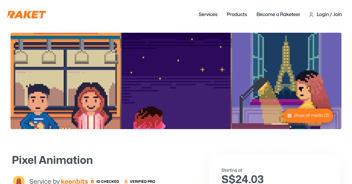 Pixel Animation by keenbits - Raket.PH