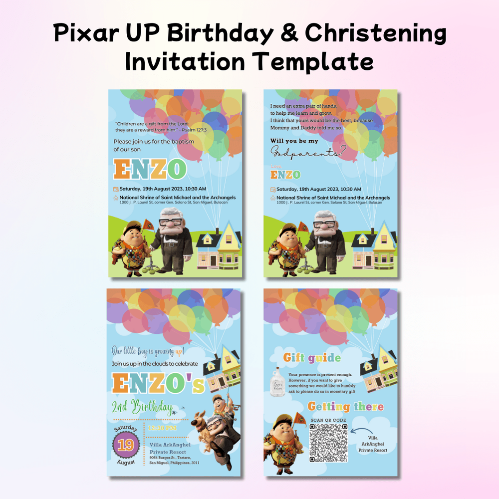 Pixar Up Theme Invitation Disney UP Themed New Beginnings Program