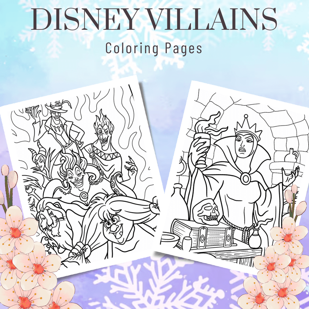 Disney Villains Printable Coloring Pages Pin By Lynn Curry On Disney