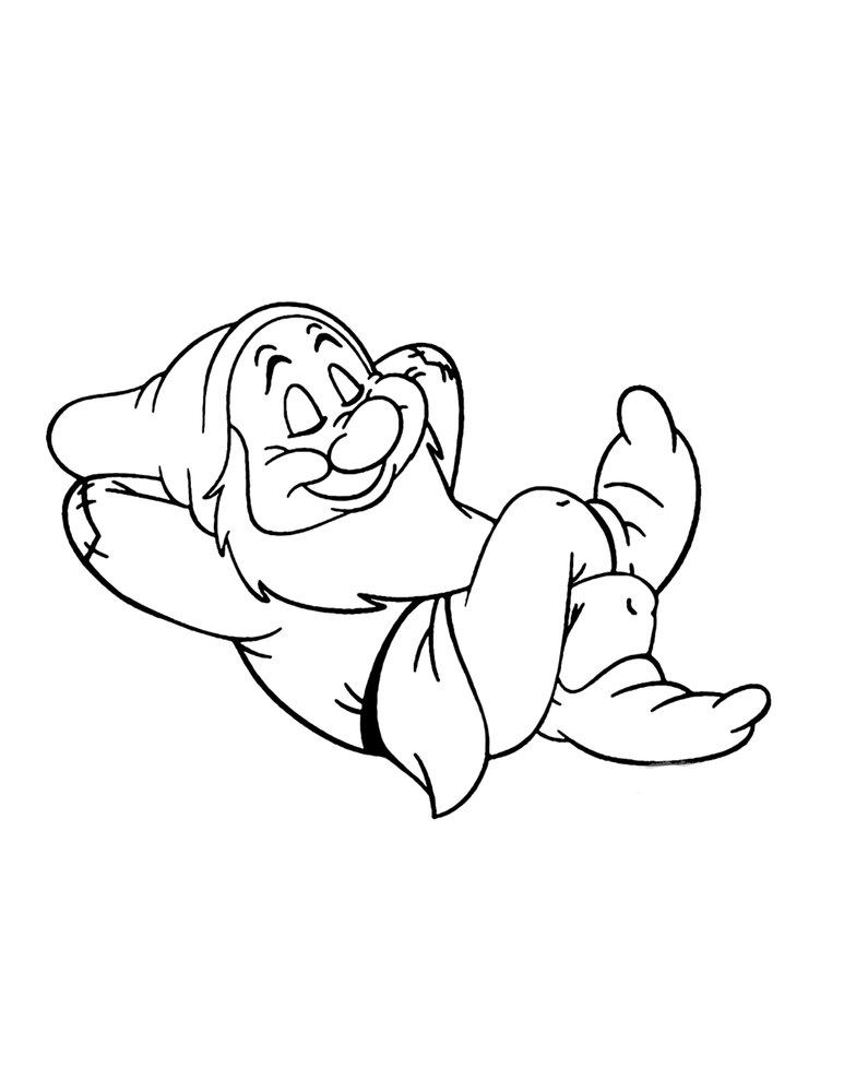 Sneezy Dwarf Coloring Pages Snow White And The Seven Dwarfs Coloring