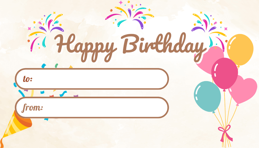 Happy Birthday Gift Card Template Image Result For Birthday
