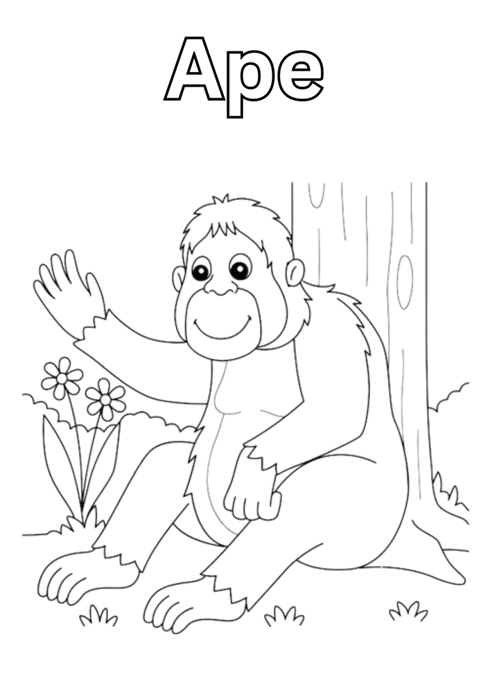 Ape Coloring Page