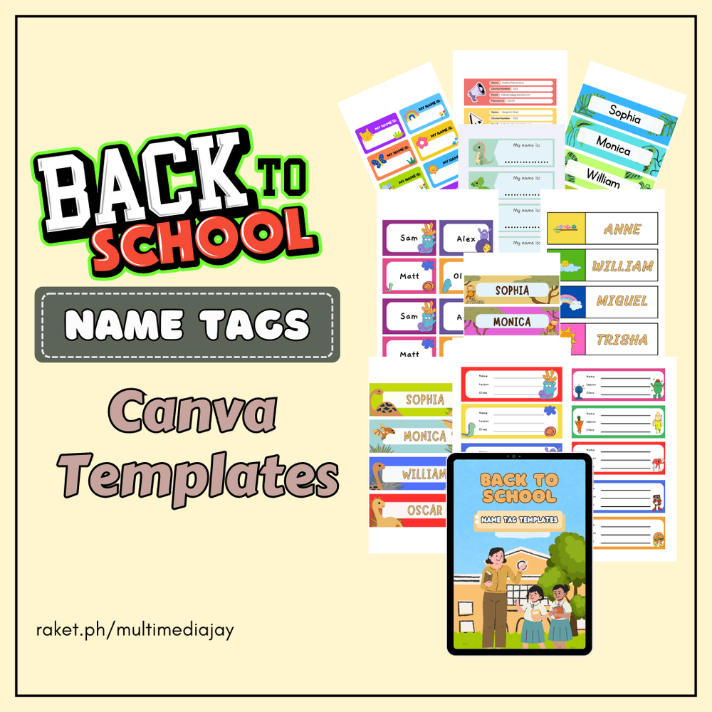 Name Tag Template For School Moon Notebook Labels. School Name Labels.