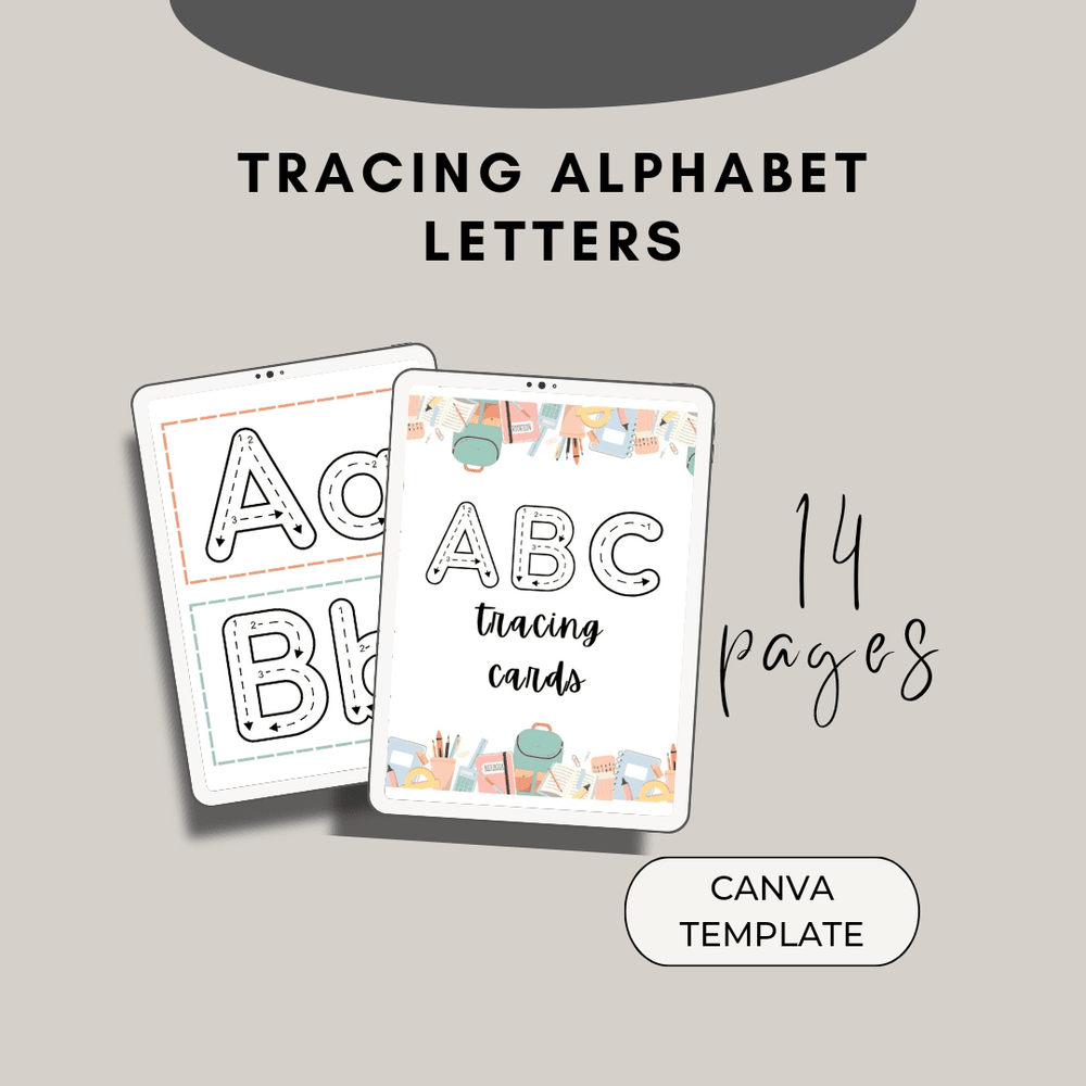 tracing letters canva