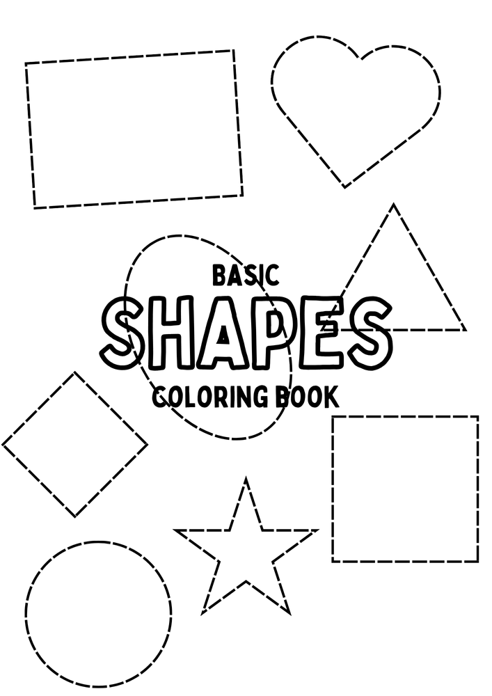 basic shapes coloring book
