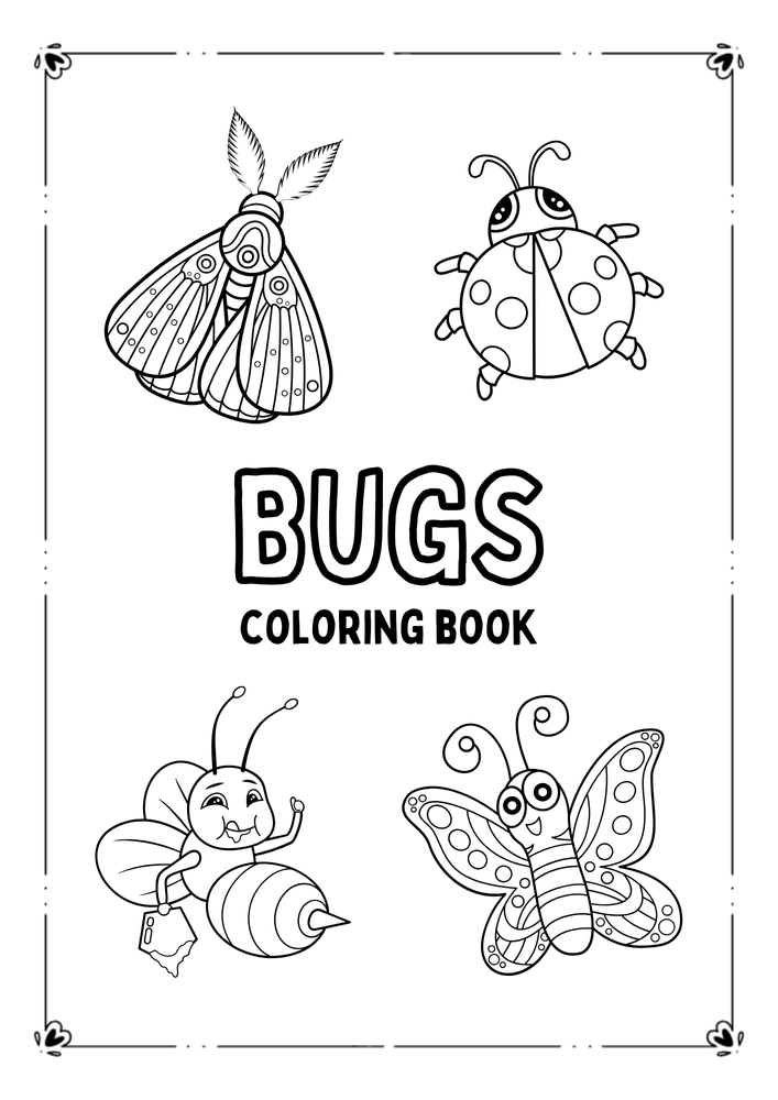 bug coloring pages preschool