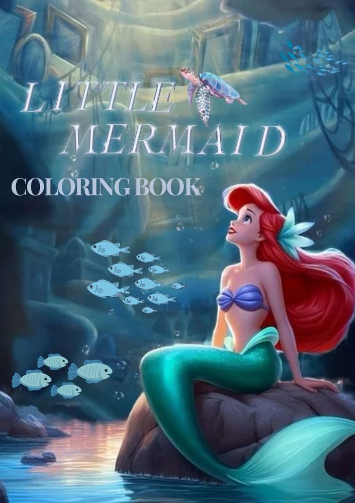 disney little mermaid coloring book