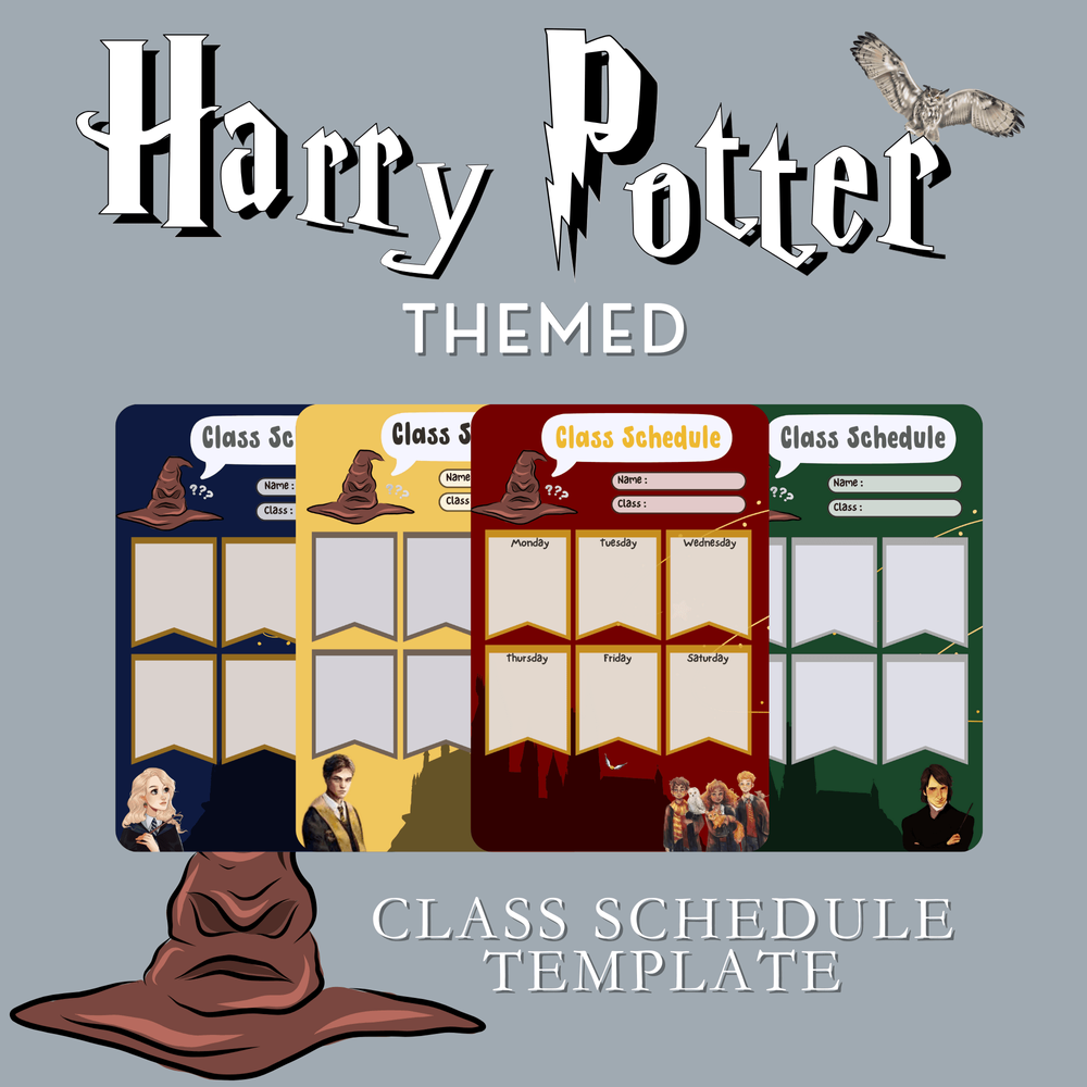 Harry Potter Hogwarts Timetable