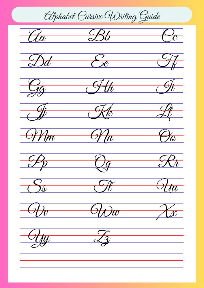 cursive writing lowercase letters