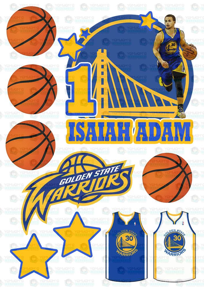 Golden State Warriors Cupcake Toppers Golden State Warriors Bundle Svg