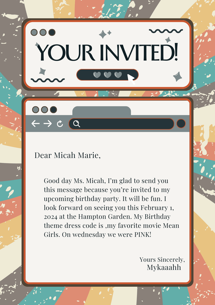 Make Some Example Of Birthday Party Invitation Letters - Infoupdate.org