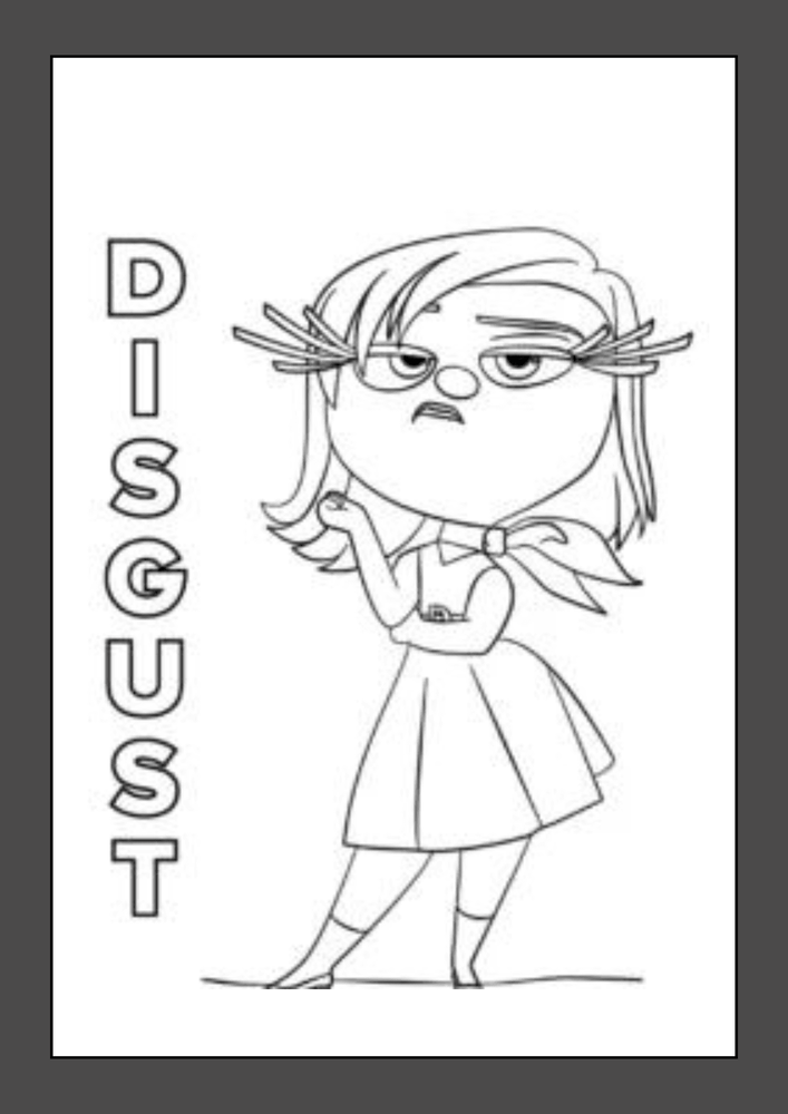 disgust inside out 2 coloring pages