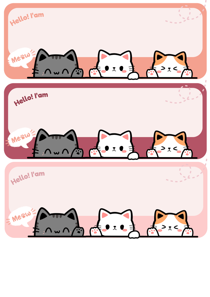 Cute Name Tags Templates Cute Name Tag Stock Illustrations – 3,560
