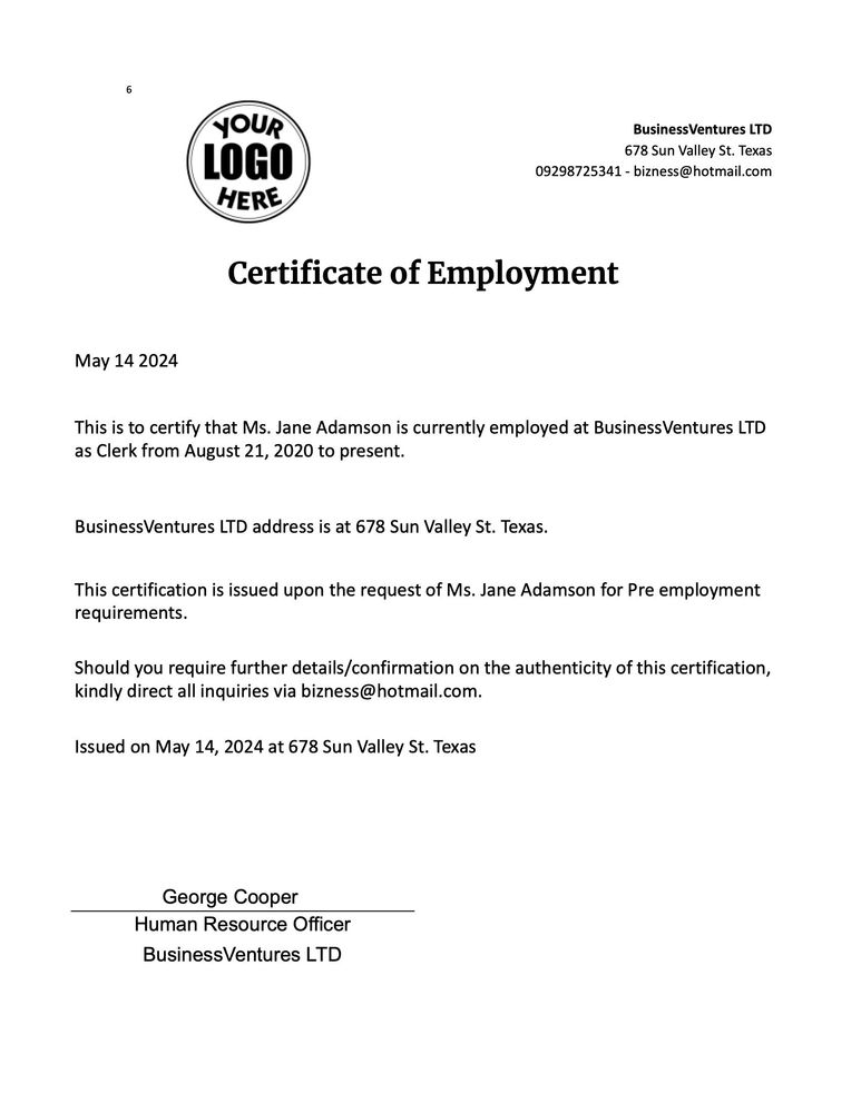 How To Write Request For Certificate Of Employment - Infoupdate.org