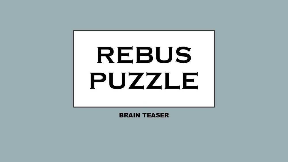 Easy Rebus Puzzles With Answers Ppt