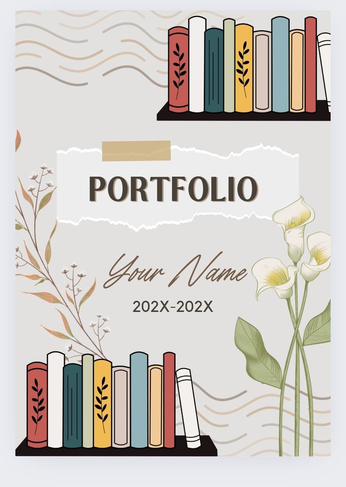 Student Portfolio Cover Page Template