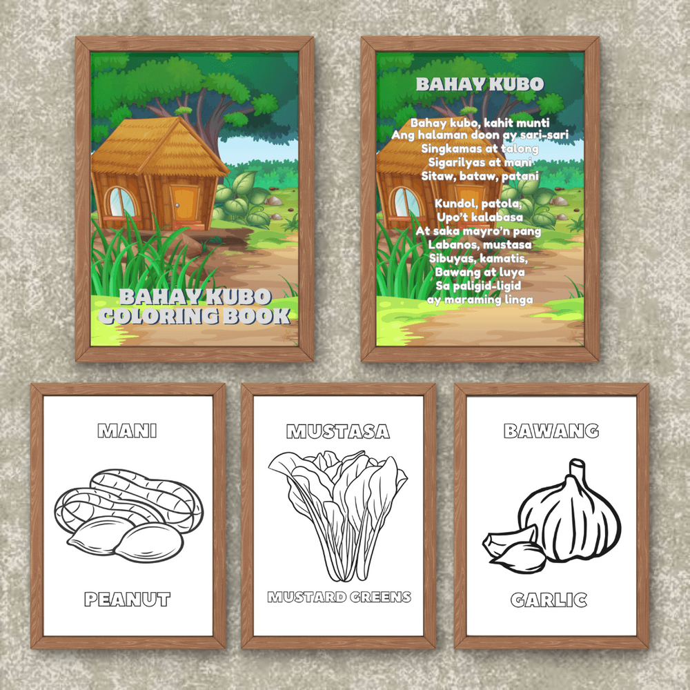 bahay kubo coloring pages