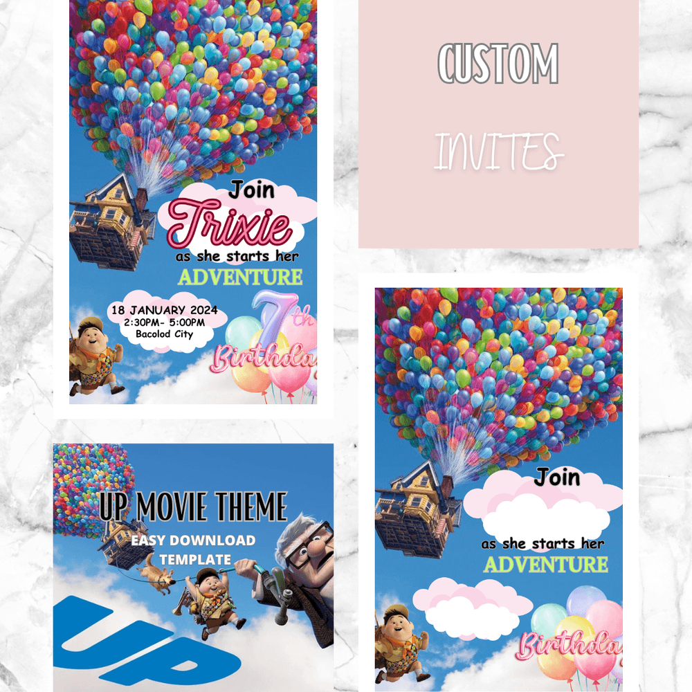 Up Movie Birthday Invitations