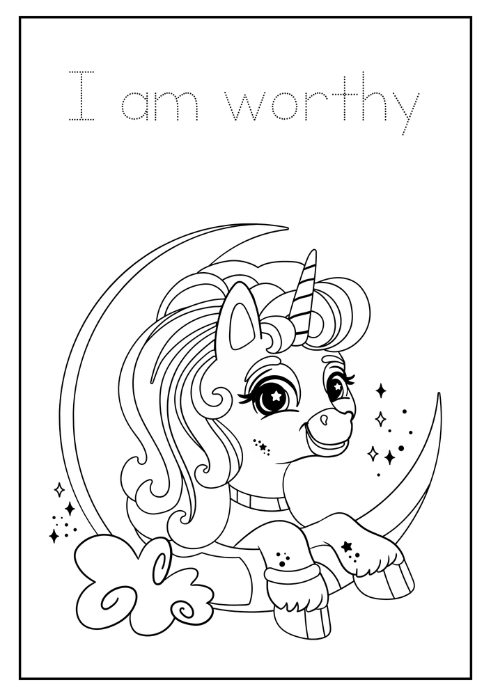unicorn fingerling coloring pages