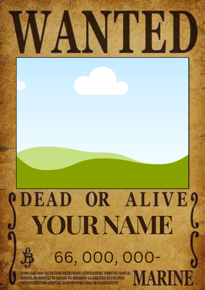 One Piece Wanted Poster Template