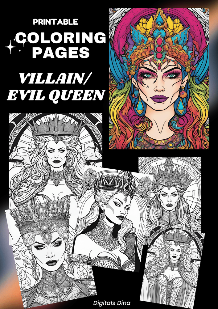 evil queen coloring book