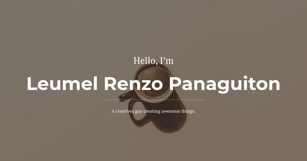 Leumel Renzo Panaguiton