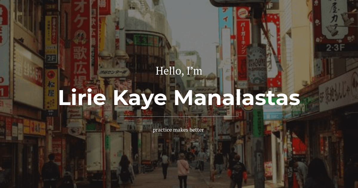 Lirie Kaye Manalastas