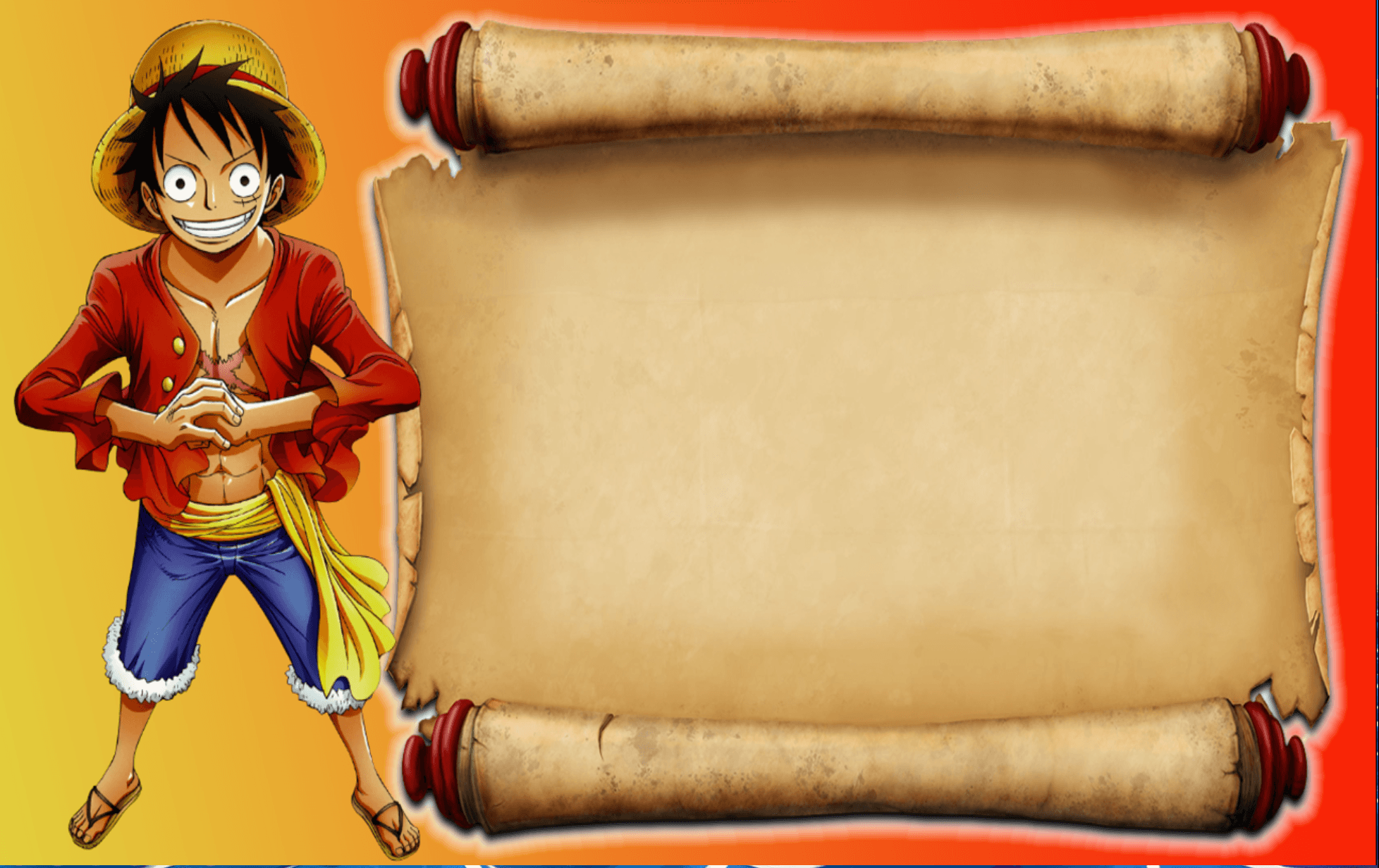 One Piece Luffy Powerpoint Templates 4 Presentation
