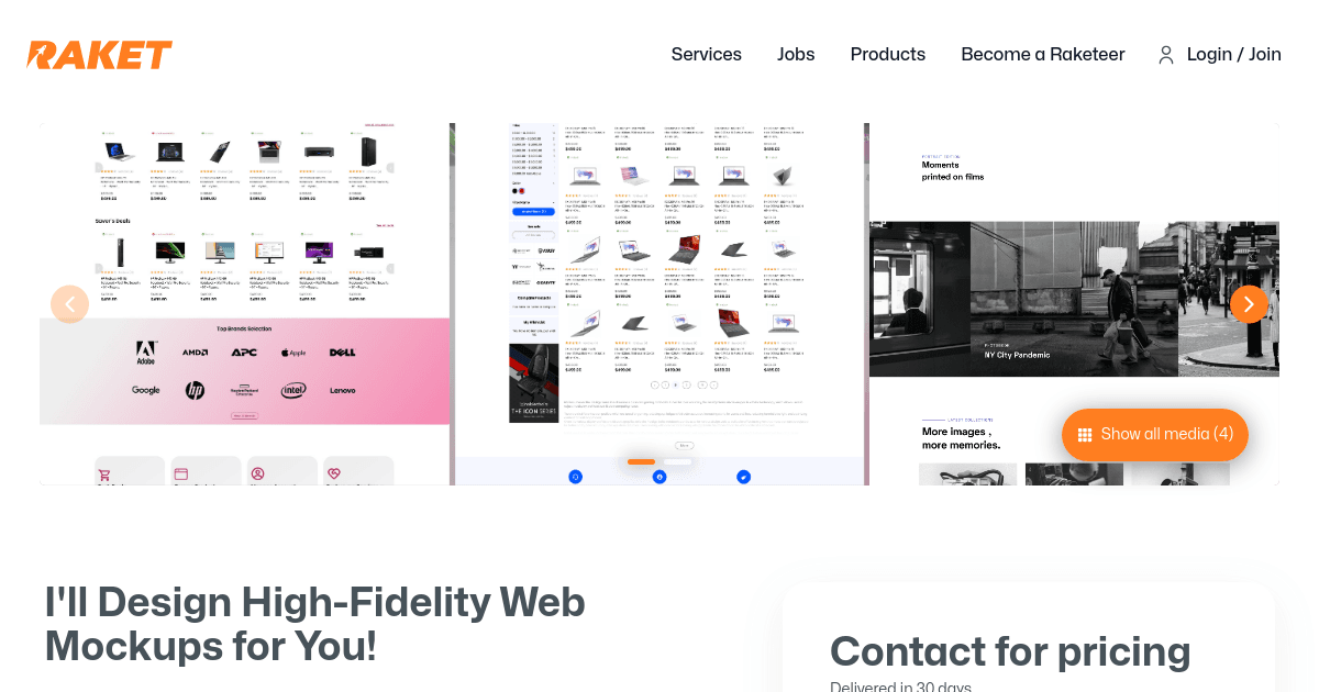 I'll Design High-Fidelity Web Mockups for You! by lugawrkgk - Raket.PH